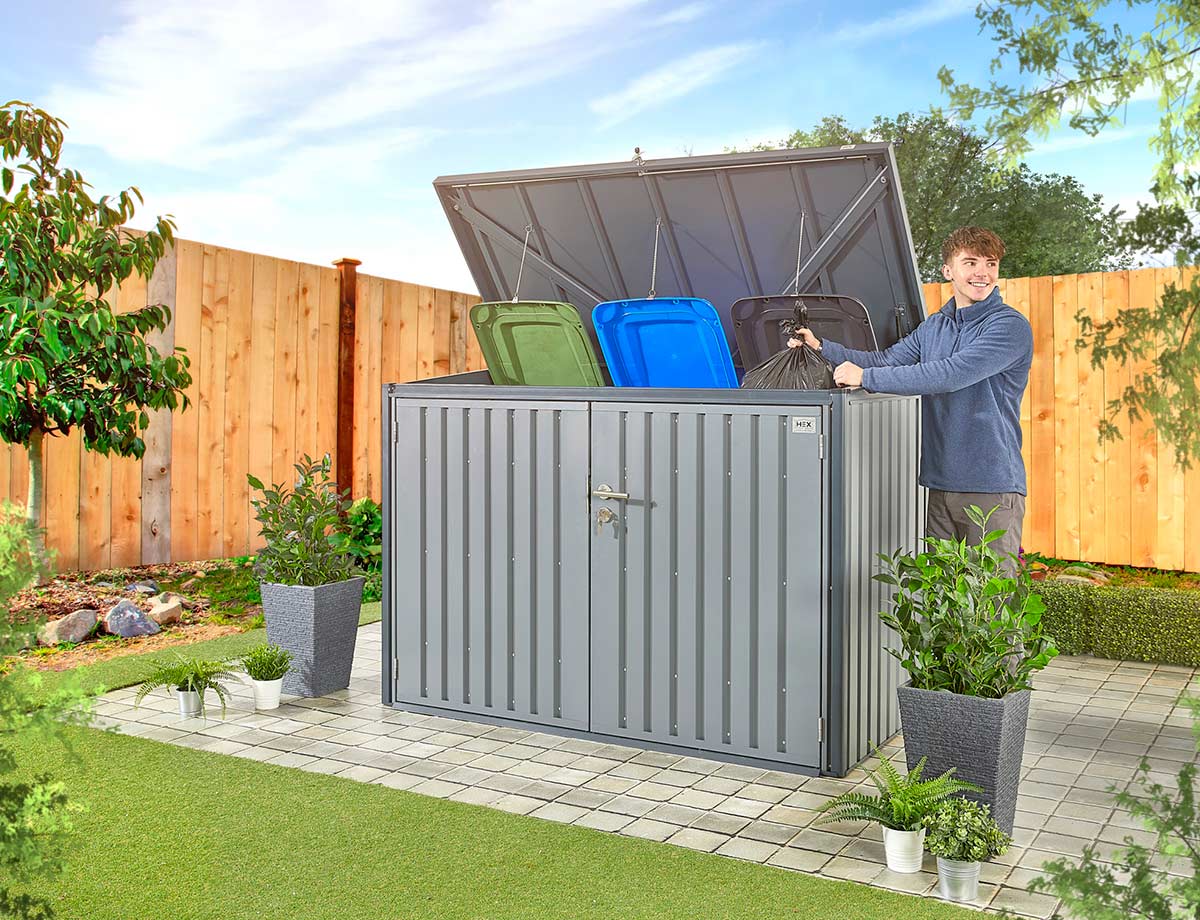 Bromley Horizontal Metal Outdoor Storage | HEX Living, Online