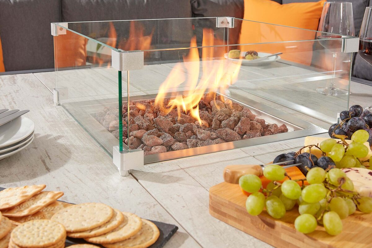 Large Fire Pit Table Garden Set | Garden Furniture | HEX Living