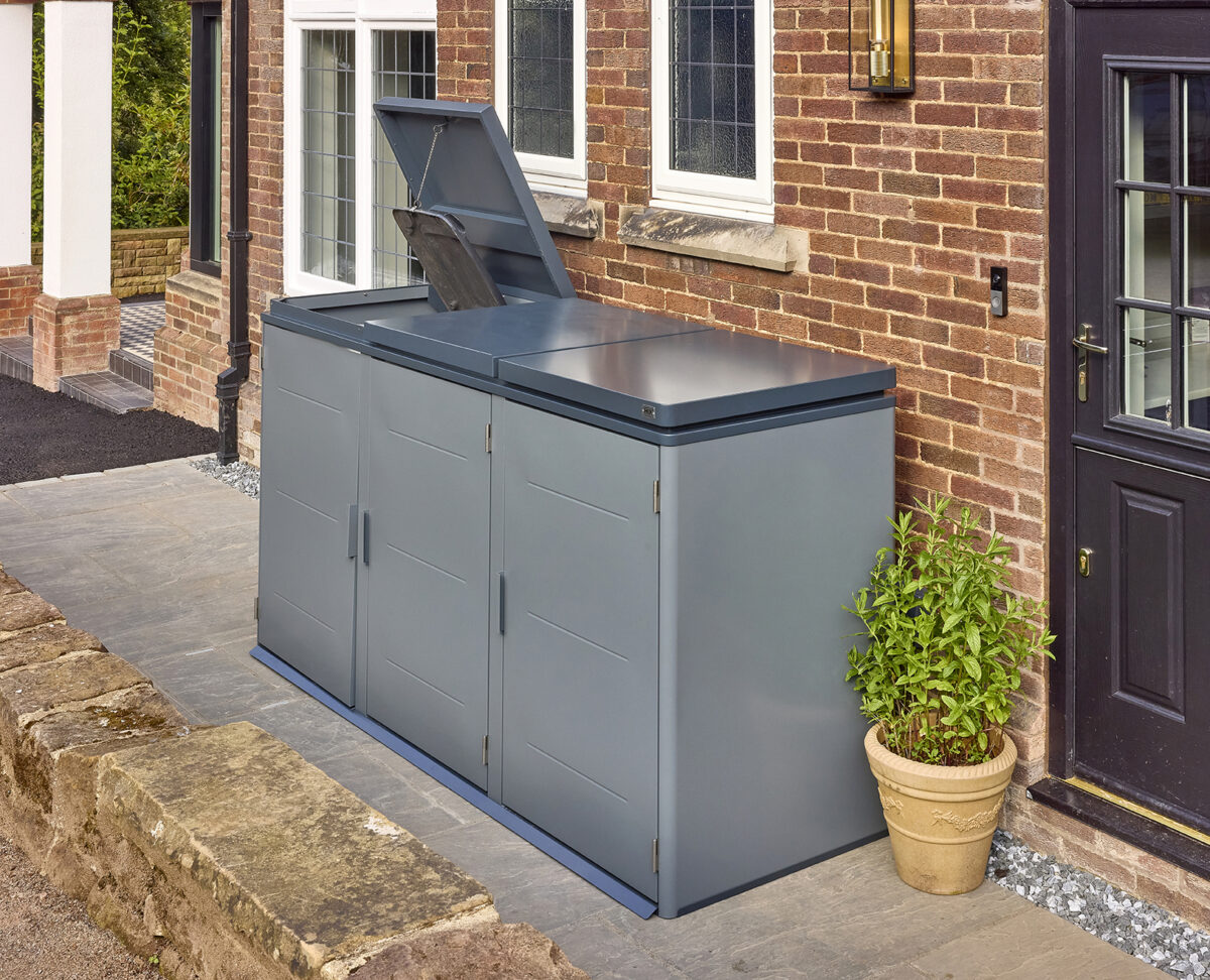 Whiston Metal Wheelie Bin Store | HEX Living, Online
