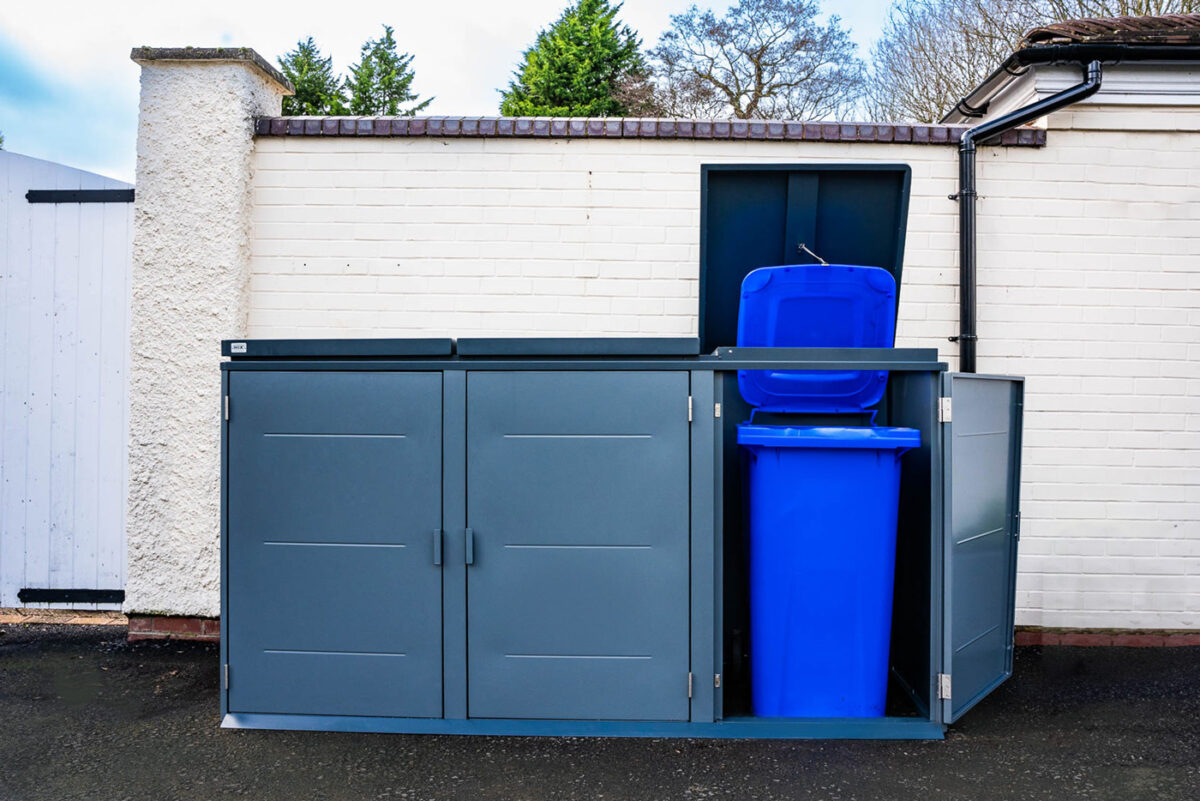 Whiston Metal Wheelie Bin Store | HEX Living, Online